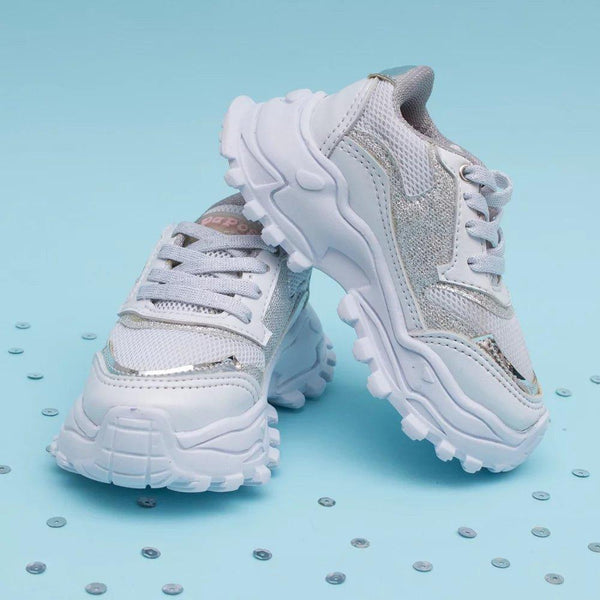 Tenis Becky Blanco y Plateado – PAPOS
